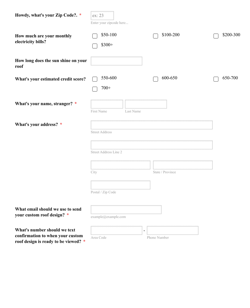 Solar Geeks Roof Survey Form Template | Jotform