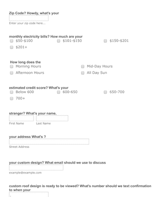 Solar Survey Form Template | Jotform