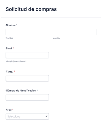 Solicitud de compras Plantilla de formulario | Jotform