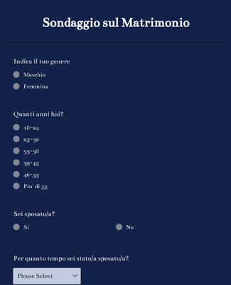 Sondaggio sul Matrimonio Template Modulo | Jotform