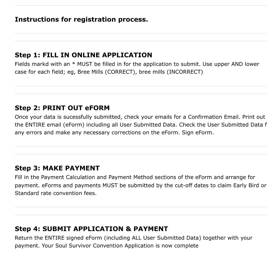 Soul Survivor Youth Convention Form Template | Jotform