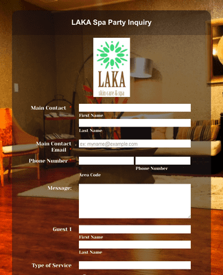 SPA Party Inquiry Form Template | Jotform