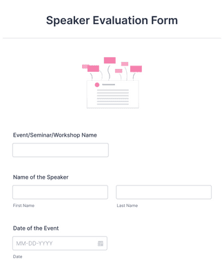 Speaker Evaluation Form Template | Jotform