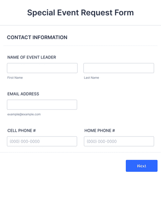 Special Event Request Form Template | Jotform