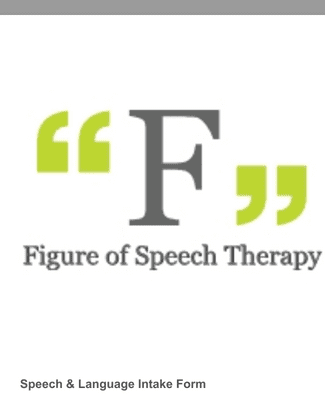 Speech Language Intake Form Template | Jotform