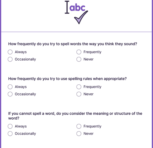 Spell Survey Form Template | Jotform