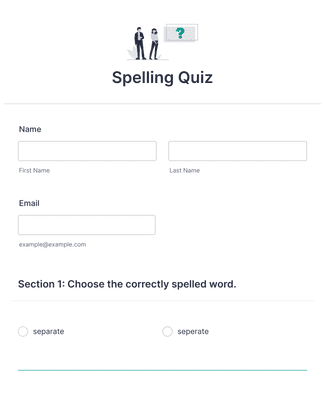 Spelling Quiz Form Template | Jotform