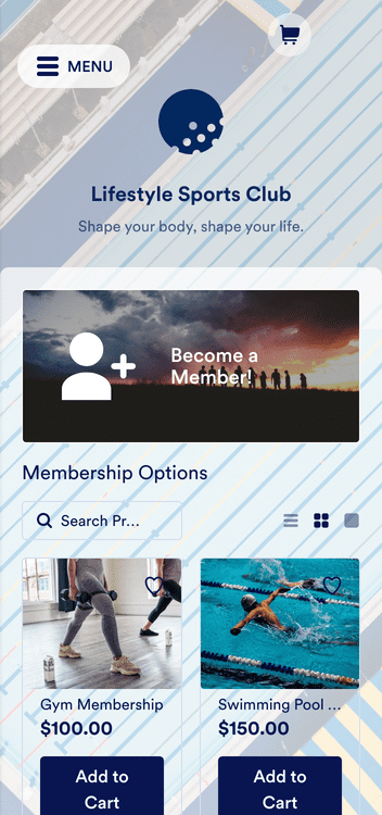 Sports Club App Template | Jotform
