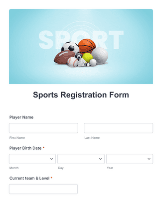 Sports Registration Form Template | Jotform