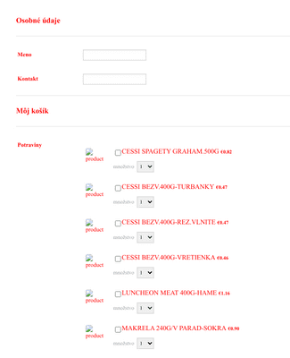 Food Order 양식 템플릿 | Jform