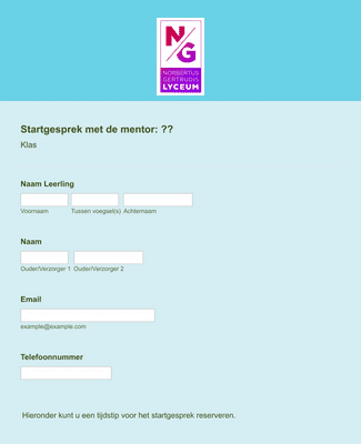 Startgesprek Formulier Sjabloon | Jotform