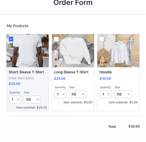 State Football Championship T-Shirt Order Form Template | Jotform