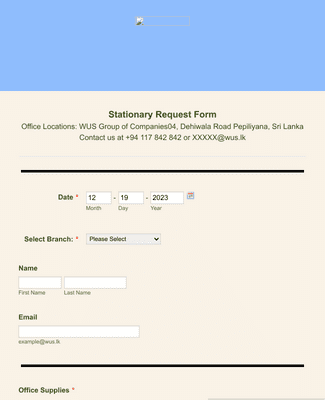 Stationery Order Form Template | Jotform