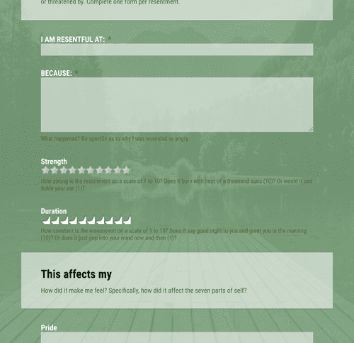 Step 4 resentments inventory Form Template | Jotform