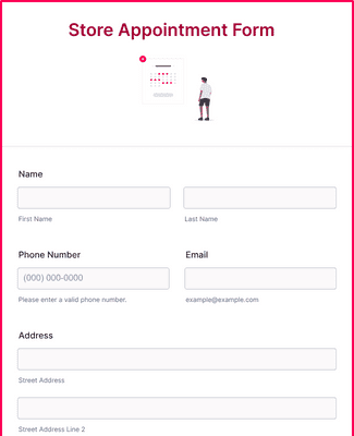 Store Appointment Form Template | Jotform