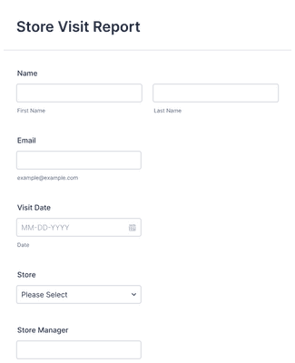 Store Visit Report Form Template | Jotform
