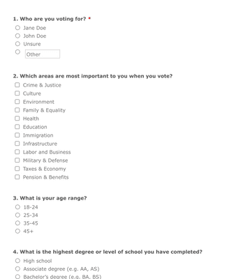 Straw Poll Form Template | Jotform