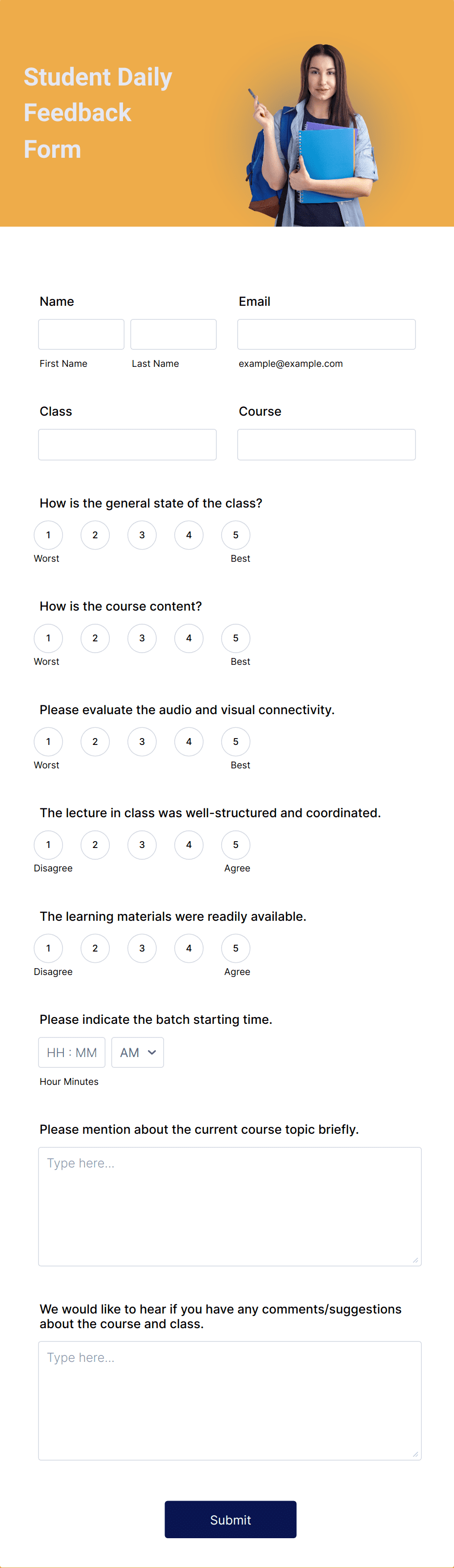 Interactive Presentation Feedback Forms | Jotform for Canva