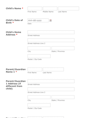 STUDENT EMERGENCY INFORMATION Form Template | Jotform
