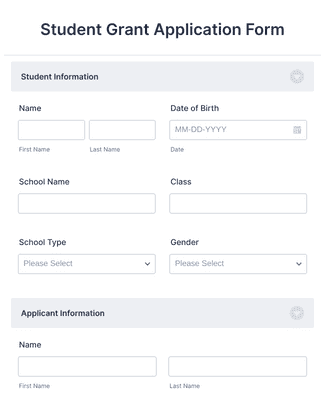 Student Grant Application Form Template | Jotform