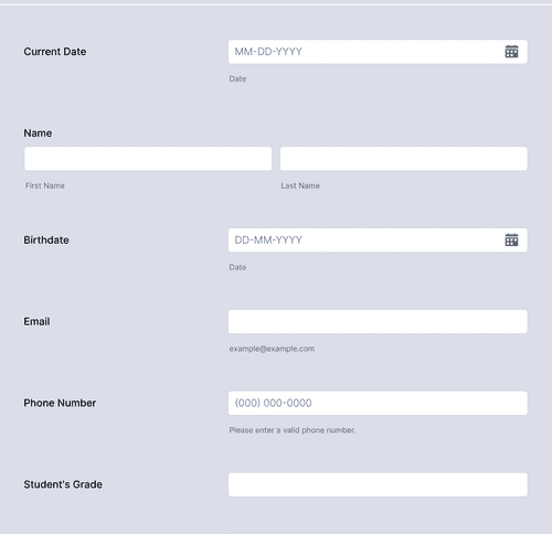 Student Information Request Form Template | Jotform