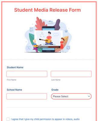 Student Media Release Form Template | Jotform