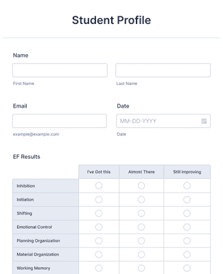 Student Profile Form Template | Jotform