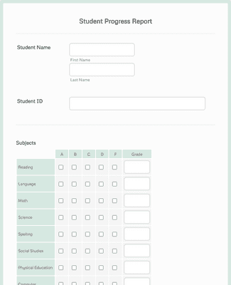 Student Progress Evaluation Form Template | Jotform
