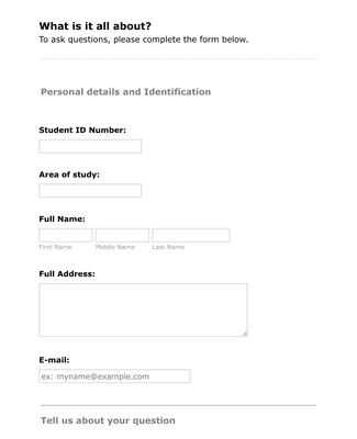 Student Query Form Template | Jotform