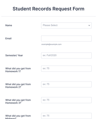 Student Records Request Form Template | Jotform