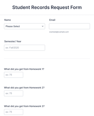 Student Records Request Form Template | Jotform