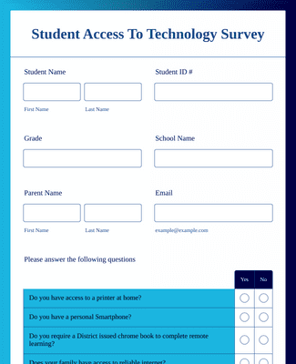 Student Technology Survey Form Template | Jotform