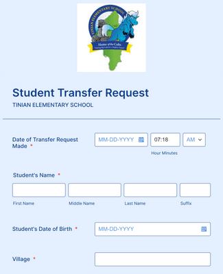 Student Transfer Request Form Template | Jotform