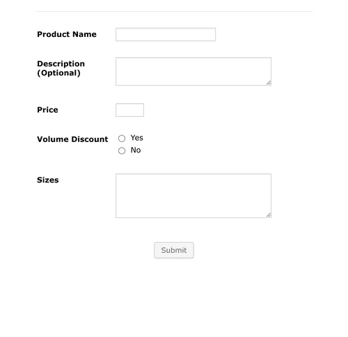 Submit Product Form Template | Jotform