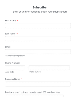 Subscriber Payment Form Template | Jotform
