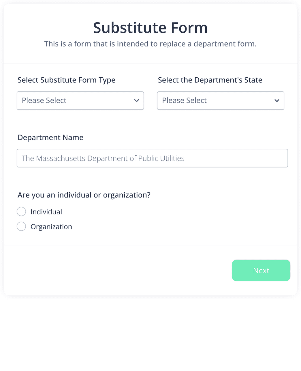 Substitute Form Template | Jotform
