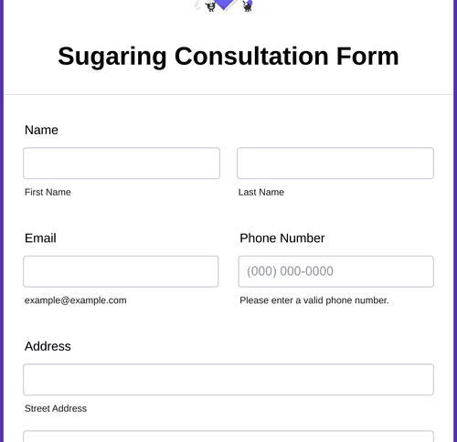 Sugaring Consultation Form Template | Jotform