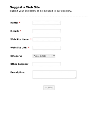 Suggest Website Form Template | Jotform