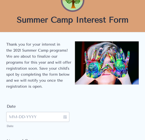 Summer Camp Interest Form Template | Jotform