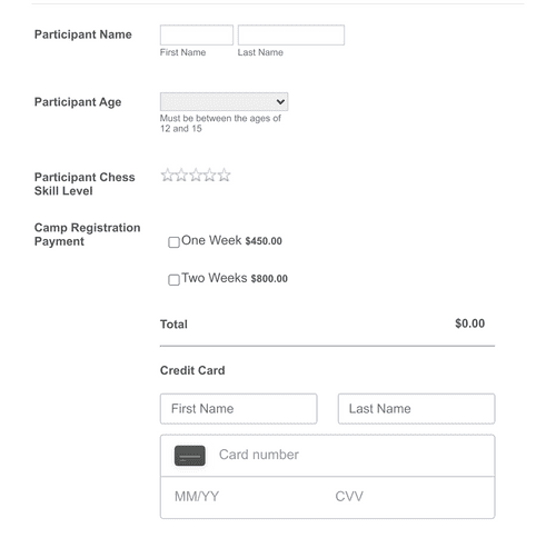 Summer Chess Camp Registration Form Template | Jotform
