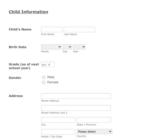 Summer Program Registration Form Template | Jotform