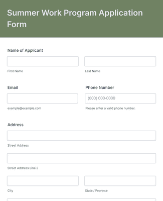 Summer Camp Registration Template Form Template | Jotform