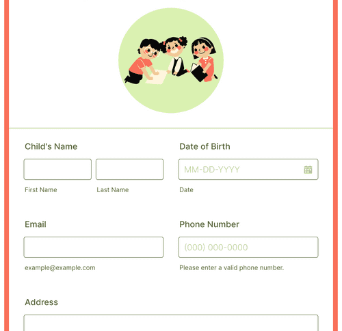 Sunday School Registration Form Template | Jotform
