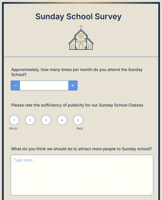Sunday School Survey Form Template | Jotform