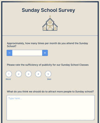 Sunday School Survey Form Template | Jotform