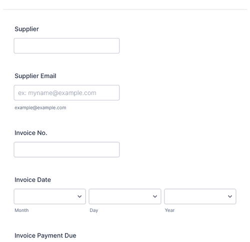 Supplier Invoice Submission Form Template | Jotform