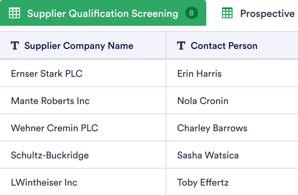 Supplier Onboarding Template | JotForm Tables
