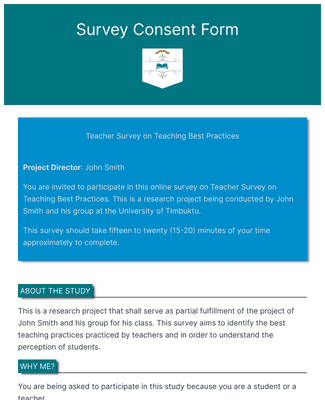 Survey Consent Form Template | Jotform