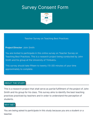 Survey Consent Form Template | Jotform