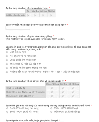 Survey on students' satisfaction_Ecorp Form Template | Jotform